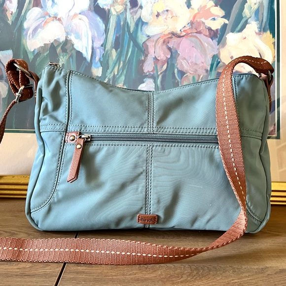 The Sak | Bags | The Sak Blue And Tan Crossbody Bag | Poshmark